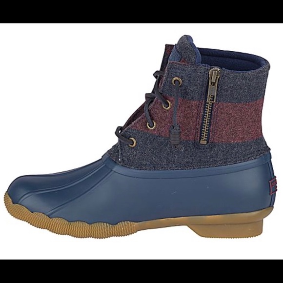 Sperry | Shoes | Sperry Top Sider Womens Blue Red Duck Boots | Poshmark